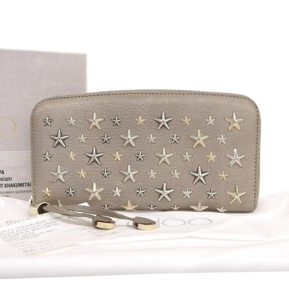 Jimmy Choo | Bags | Jimmy Choo Philippa Star Studs Round Zipper Long ...